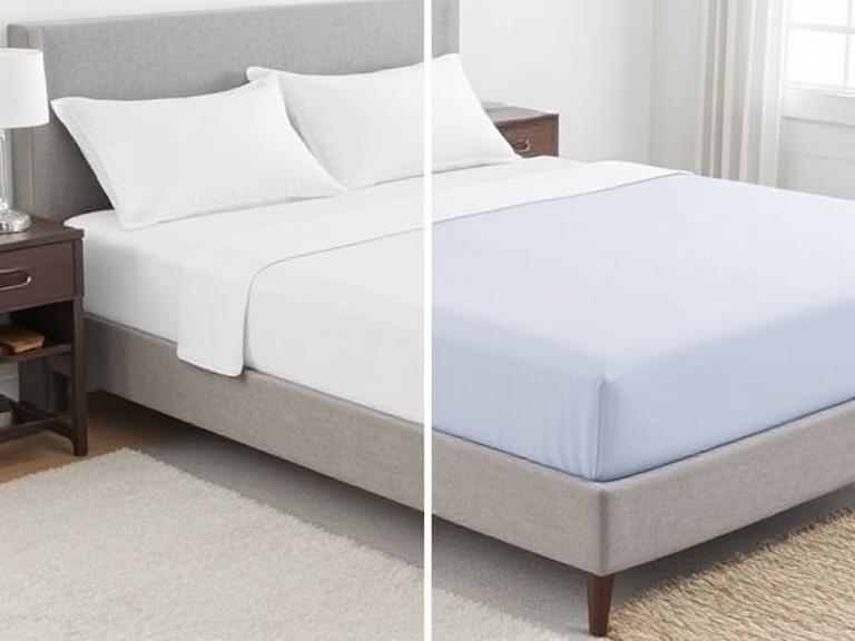Diferencia entre una sábana bajera para cama de matrimonio y una sában